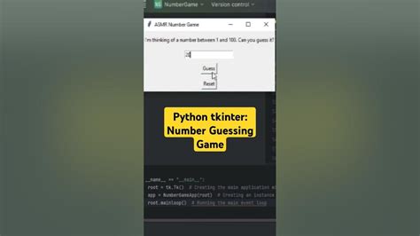 Python Tkinter Number Guessing Game Python Code Tkinter Tkintertutorial Numbergame Guess