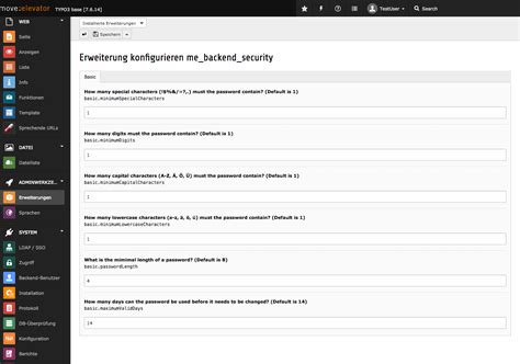 TYPO3 Extension M E Backend Security