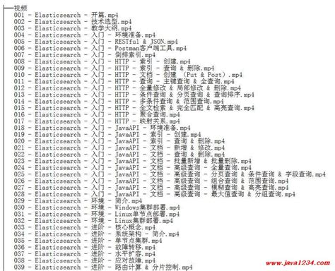 Elasticsearch零基础入门进阶视频教程 下载java知识分享网 免费java资源下载