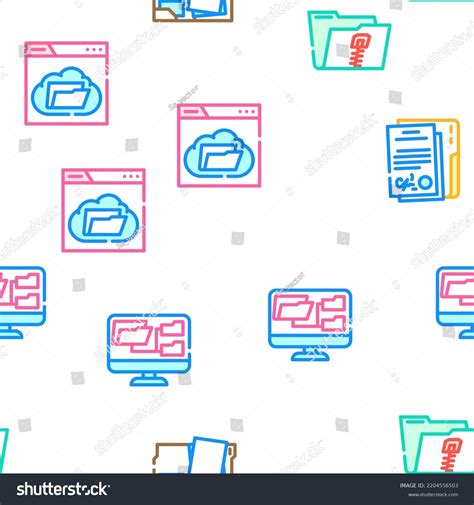 Folder Document Business File Vector Seamless Stock Vector Royalty Free 2204556503 Shutterstock