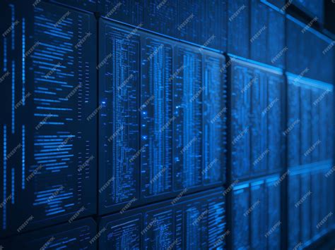 Premium Photo Blue Digital Binary Data On Computer Screen Background