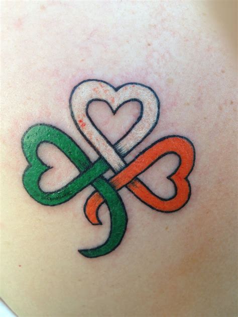 Irish Flag Shamrock Tattoo