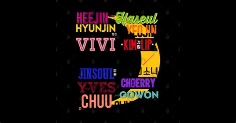 Loona Font Collage 2 Loona Pin Teepublic