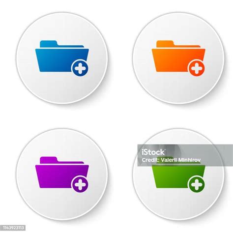 색상 의료 건강 아이콘 흰색 배경에 고립에 대 한 폴더를 기록 합니다 환자 파일 아이콘입니다 의료 기록 기호입니다 원 버튼에 아이콘을 설정 합니다 벡터 일러스트 0명에 대한