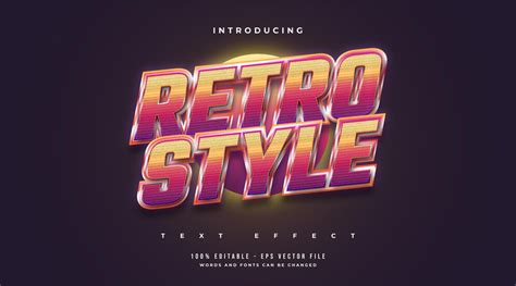 Premium Vector Colorful Retro Text Style With 3d Embossed Effect