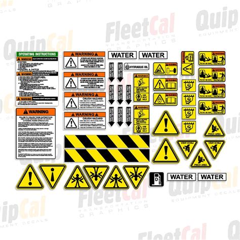 Hypac Rollercompactor Safety Decal Set Truck And Equipment Decals