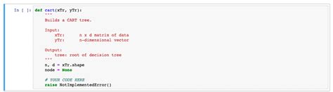 Solved I Need Help With Implementing Cart Algorithm In Chegg