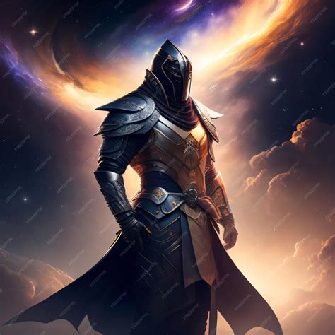 Premium Ai Image Asassin Warrior Character With Galaxy Background For