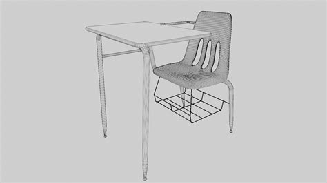 School Desk 3d Model Turbosquid 2092750