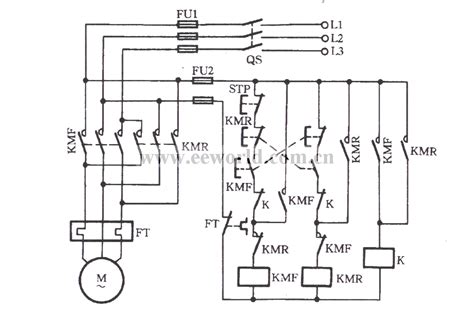 Three Phase Motor With A Relay For Inverting Circuit Relay Control Control Circuit Circuit