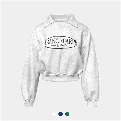 코지앤키치 무료배송 카라 코튼 기모 맨투맨 3컬러 네이비 멜란지 그린 위시버킷