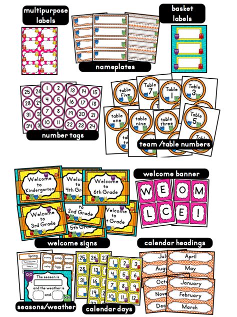 Free Classroom Theme Printables Templates Printable