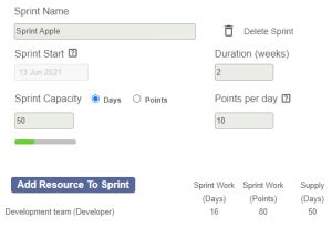 Agile Sprint Capacity Planning