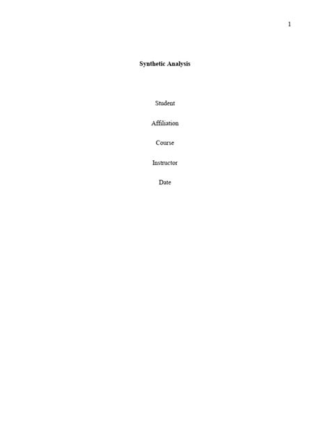 Synthetic Analysis Pdf Sustainability Economies
