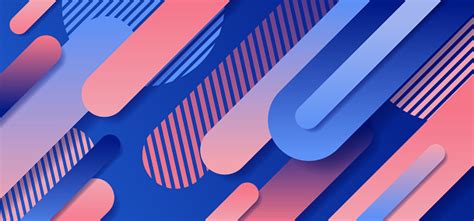 추상적인 파란색과 분홍색 기하학적 둥근 라인 대각선 동적 겹치는 배경 기하 도형에 대한 스톡 벡터 아트 및 기타 이미지 기하 도형 0명 가리기 Istock