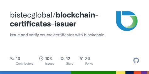 Github Bistecglobalblockchain Certificates Issuer Issue And Verify Course Certificates With
