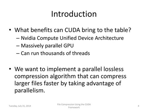 Ppt Enhancing File Compression With Cuda Framework Implementation