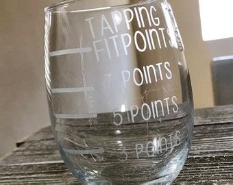 Weight Watchers Inspired Point Tracking Wine Glass Etsy