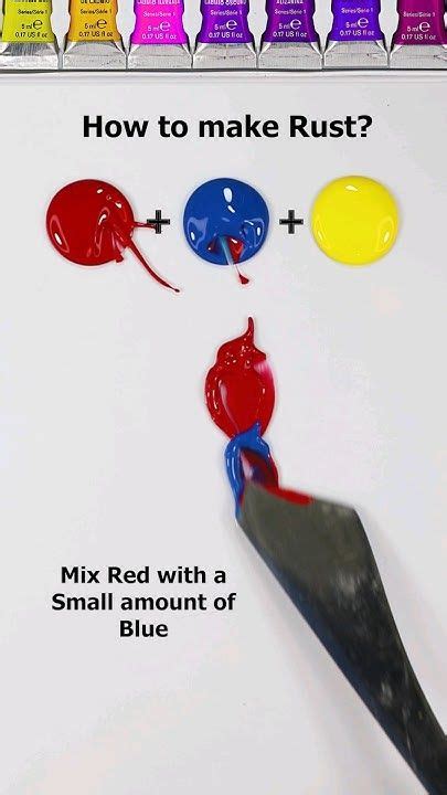 How To Make Rust Color With Primary Colors Asmr Satisfying Colormixing In 2025 Mixing
