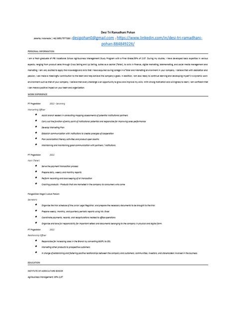 Desi Tri Ramadhani Pohan G Pdf Marketing Sales