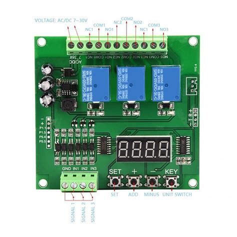YYS 4 3 Channel Programmable Relay Control Module Trigger Delay Timer Electronic Pro