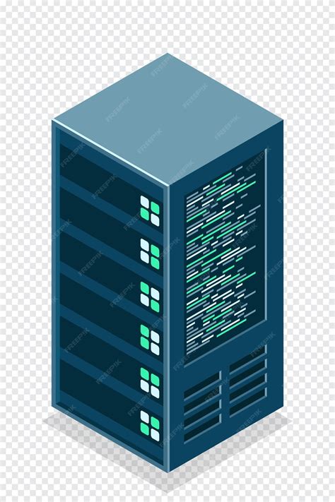Premium Vector Isometric Server Equipment Isolated Background Flat Isometric 3d Illustration