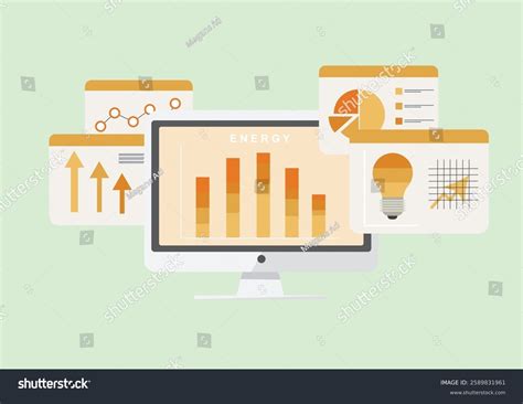 Energy Data Analytics Dashboard Business Metrics Stock Vector Royalty Free 2589831961