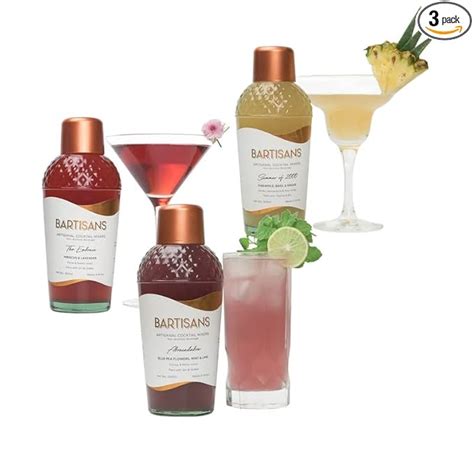Buy Bartisans Gin Cocktail Mixer Combo 400ml X 3 Bottles Tonic Water Fruit Juice Ginger Mojito