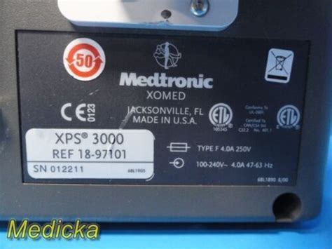 Used Medtronic Xomed Xps3000 Ref 18 97101 Microdebrider Console Ent For Sale Dotmed Listing