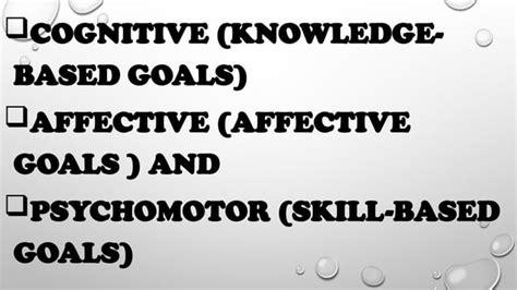 Learning Targets For Performance And Product Oriented Assessment Pptx