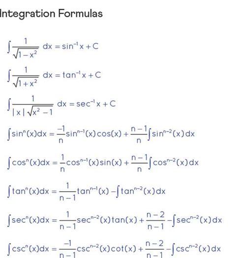 Integration Formula TUTOR TTD