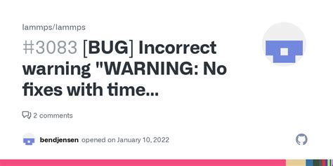 Bug Incorrect Warning Warning No Fixes With Time Integration Atoms