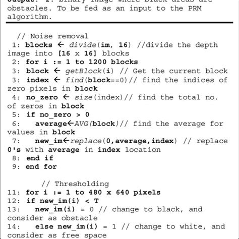Pseudocode Of The Image Processing Phase Download Scientific Diagram