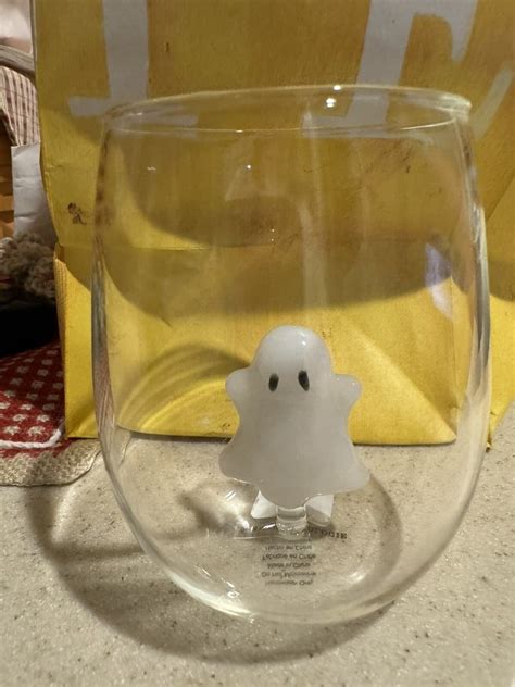 Anthropologie Stemless Wine Glass~ghost~hand Blown Glass~nib~2024~sold