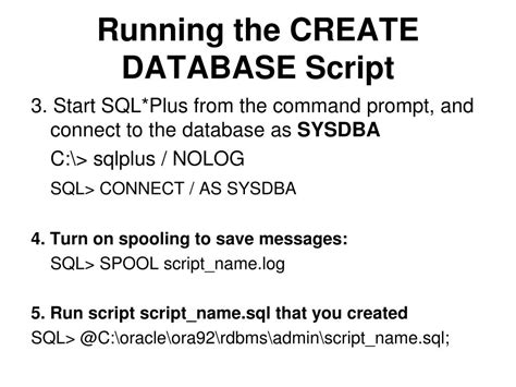 Ppt Creating An Oracle Database Powerpoint Presentation Free
