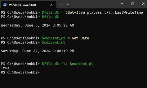 powershell how to compare lastwritetime of file collecting wisdom