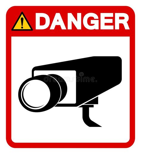 Danger Cctv Symbol Sign Vector Illustration Isolate On White