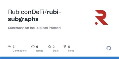 Github Rubicondefirubi Subgraphs Subgraphs For The Rubicon Protocol