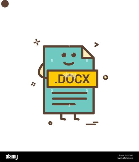 Computer Docx File Format Type Icon Vector Design Stock Vector Image