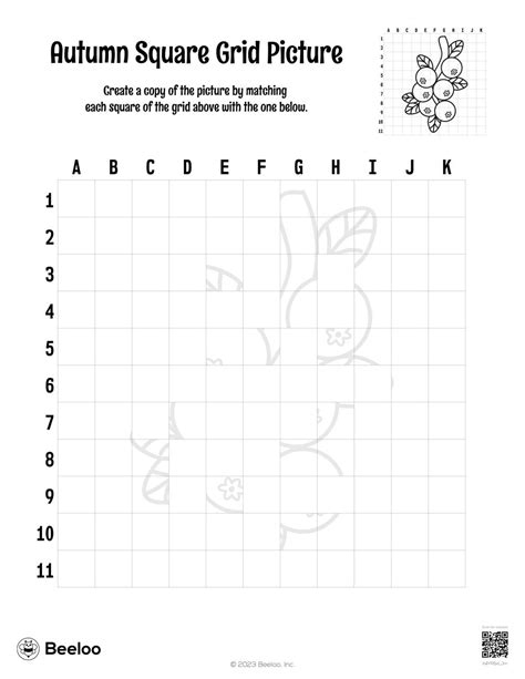 Autumn Square Grid Picture • Beeloo Printable Crafts And Activities For