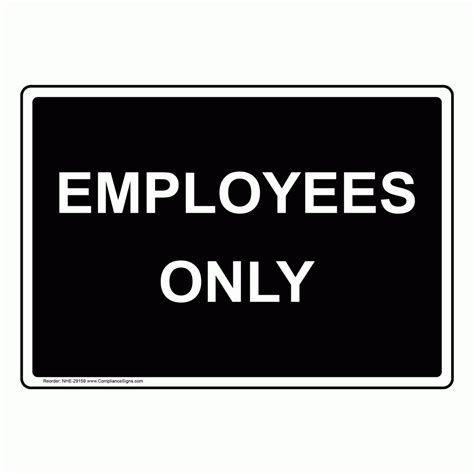Printable Employee Only Signs Free Printable Templates Hub