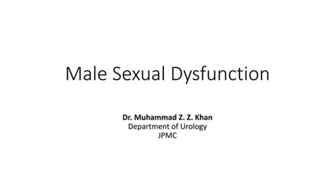 Male Sexual Dysfunction Ppt