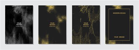 커버 디자인 세트 수직 템플릿 모음입니다 그런 지 황금 대리석 질감 기하학적 미니멀 블랙 배경 브로셔에 대한 국소 디자인 솔루션 0명에 대한 스톡 벡터 아트 및 기타 이미지
