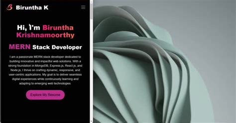 Biruntha Krishnamoorthy On Linkedin Webdevelopment Portfolio