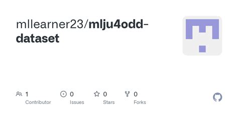 Github Mllearner23mlju4odd Dataset