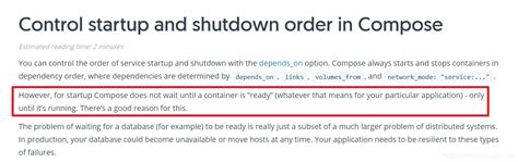 Docker Compose下的java应用启动顺序两部曲之一：问题分析 阿里云开发者社区