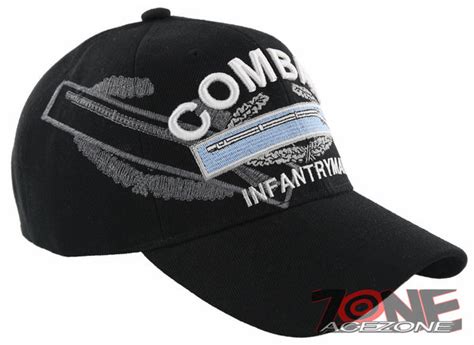 New Us Army Combat Infantryman Gray Shadow Cib Cap Hat Black