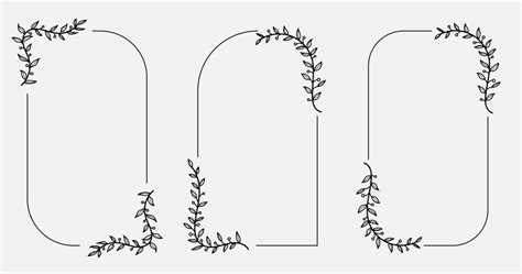Simple Leaf Border Drawing