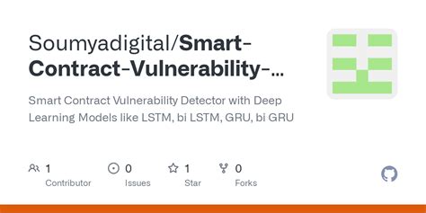 Github Soumyadigital Smart Contract Vulnerability Detector With Deep Learning Models Smart