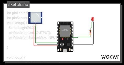 Sensor De Movimiento Wokwi Esp32 Stm32 Arduino Simulator